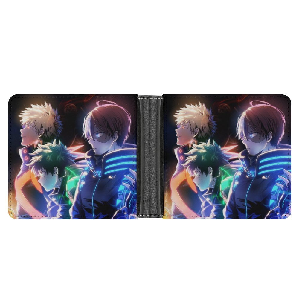 Characters My Hero Academia PU Leather Bifold Wallet Money Organizers ...