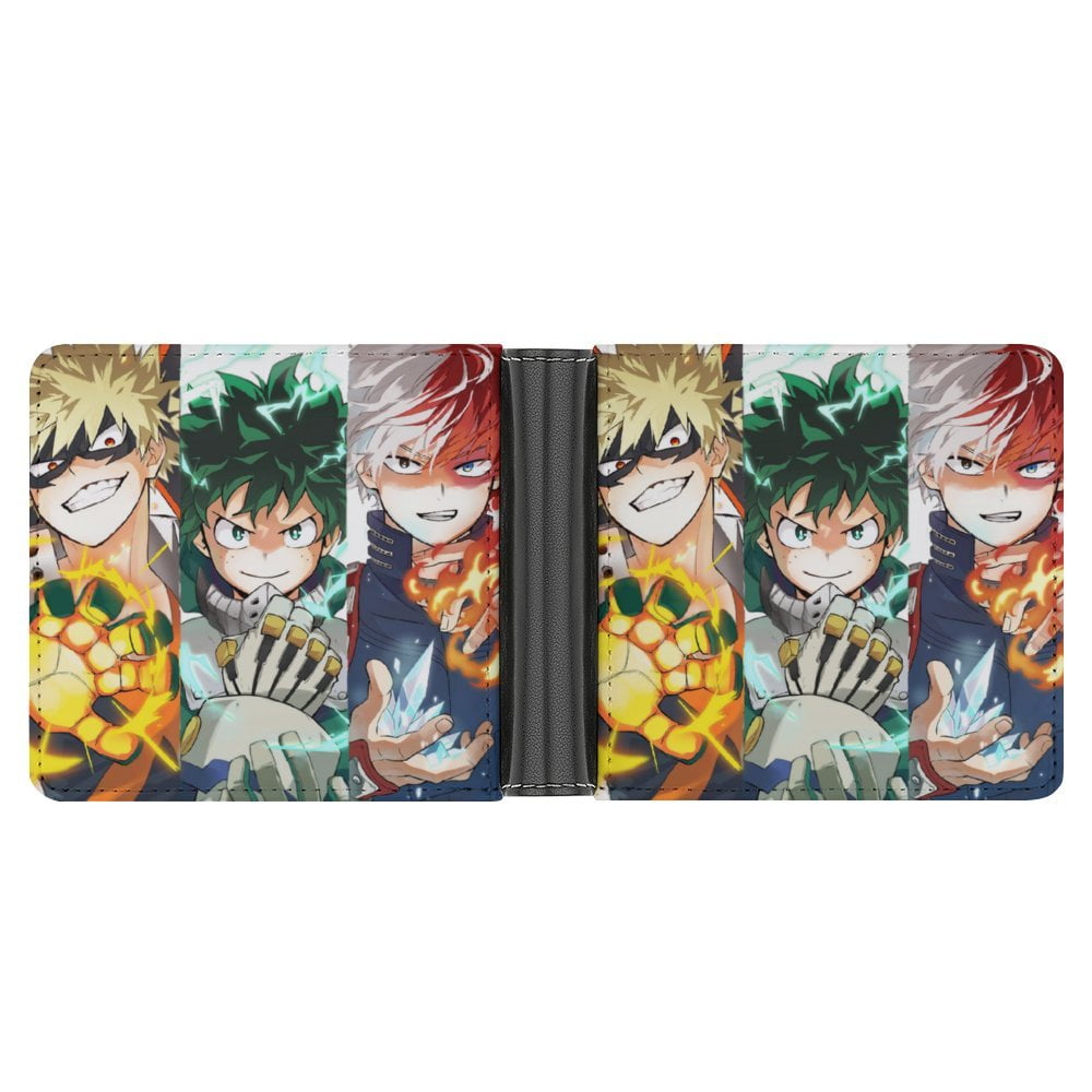 Characters My Hero Academia PU Leather Bifold Wallet Money Organizers ...