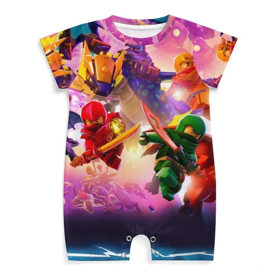 Characters Ninjago Baby One-Piece Rompers Summer Short Sleeve Outfit ...