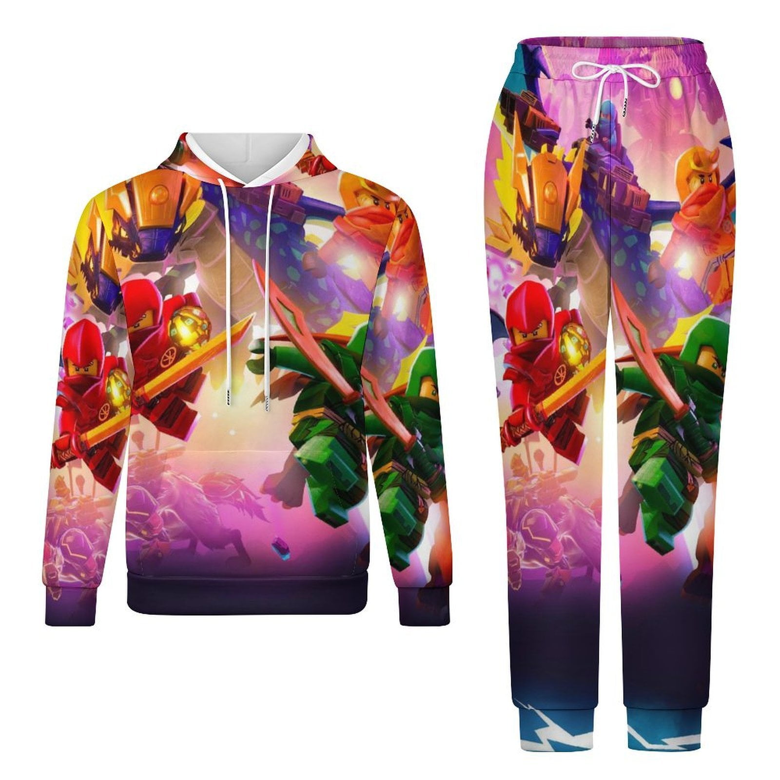 Characters Ninjago Unisex Hoodies And Sweatpants Set Sweatshirts Jogger ...