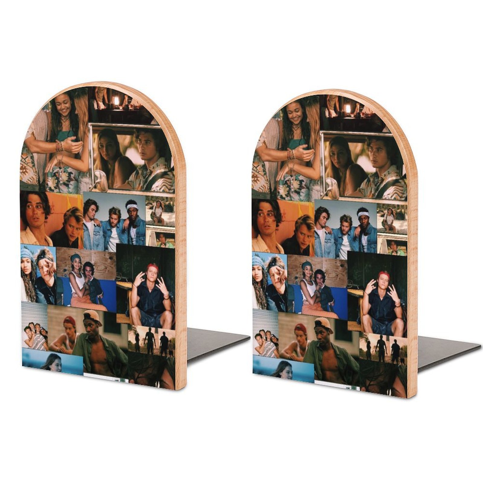 Characters Outer Banks Bookends Wood Book Divider Decor Shelves Non ...