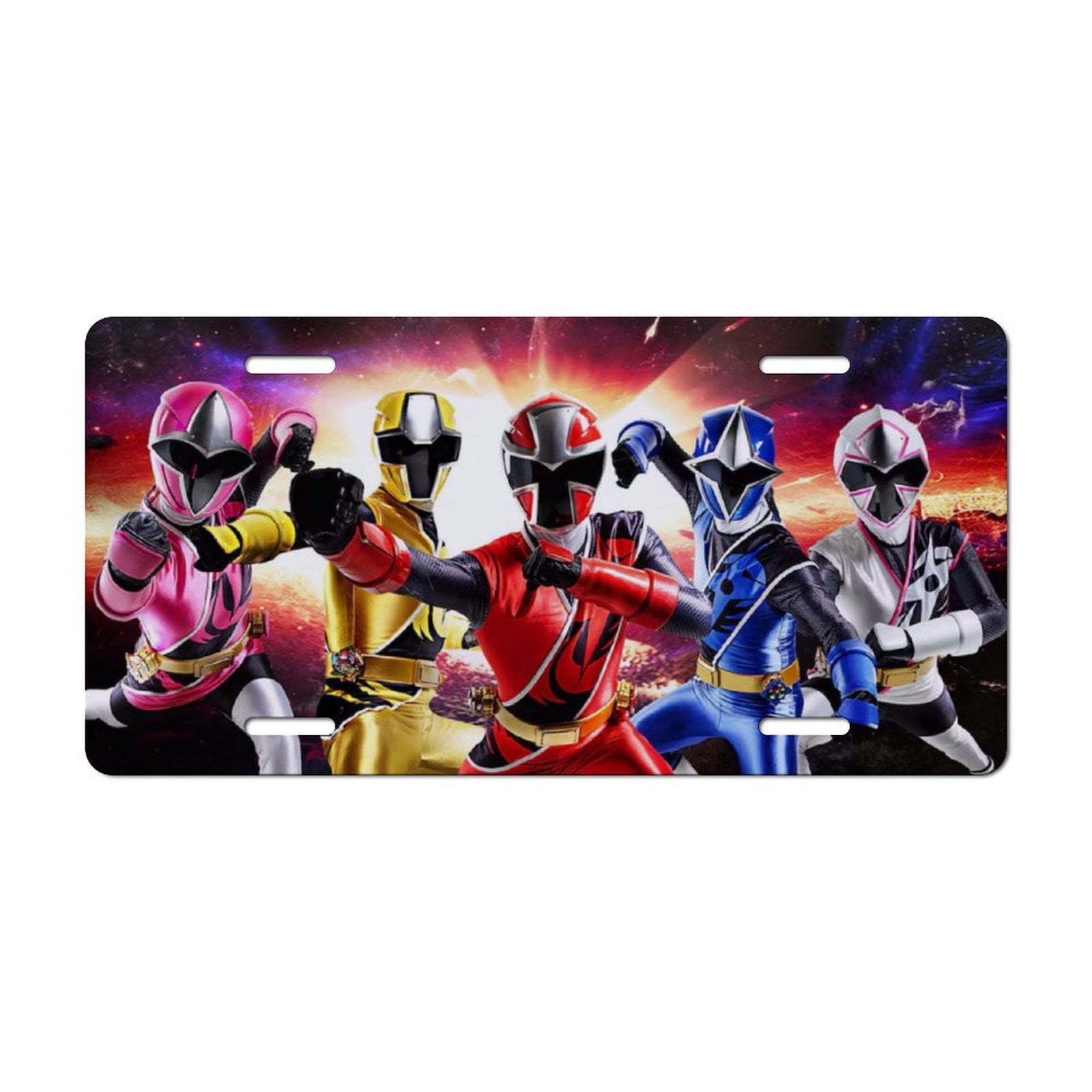 Characters Power Rangers License Plate Cover Aluminum For Various Car ...