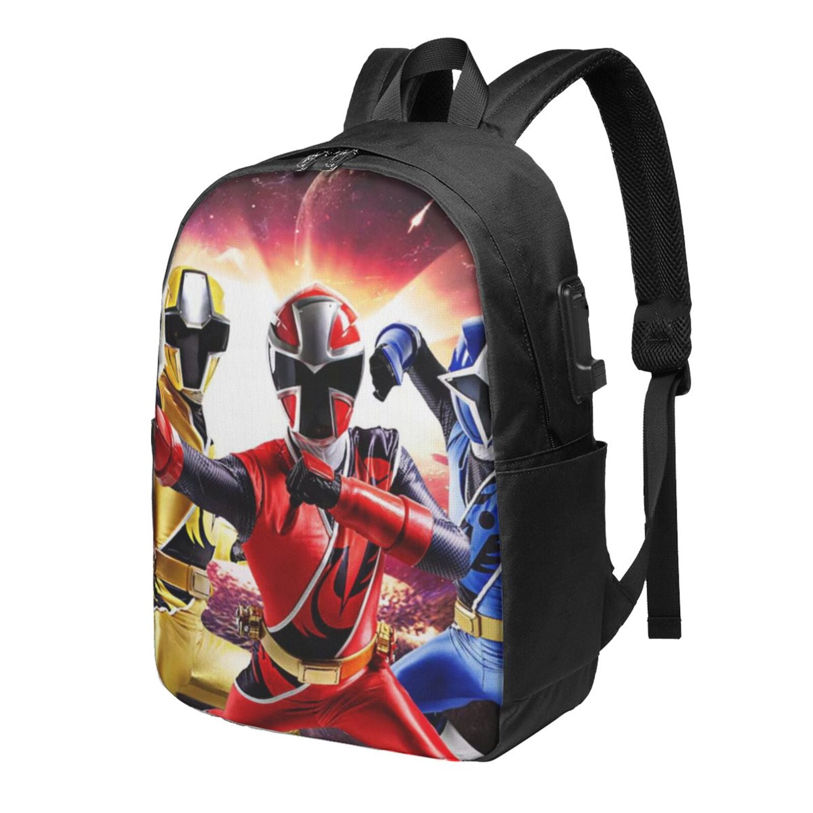 Characters Power Rangers School Backpack Laptop Bag Unisex Daypack ...