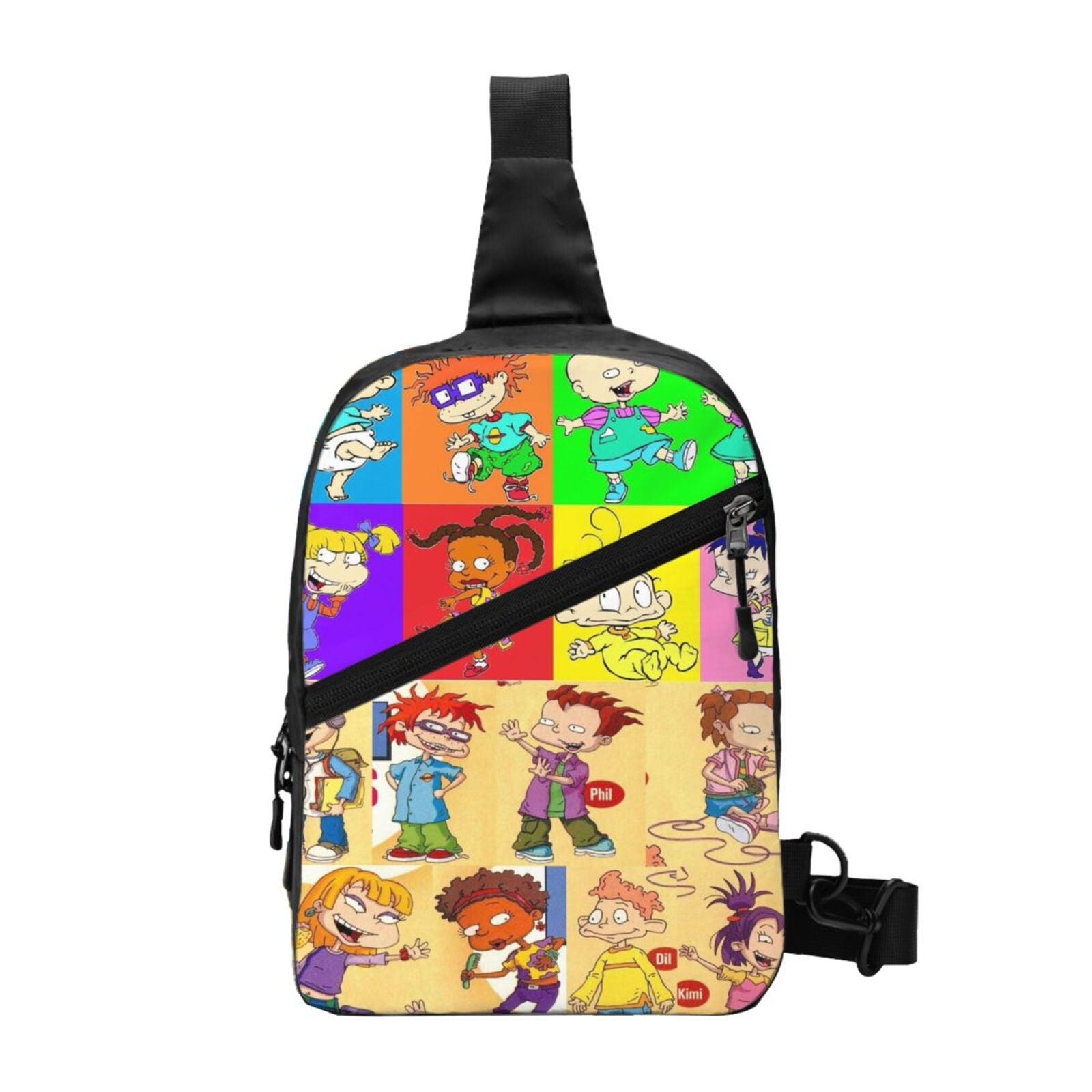 Characters Rugrats Chest Bag Crossbody Folding Adjustable Casual Sport ...