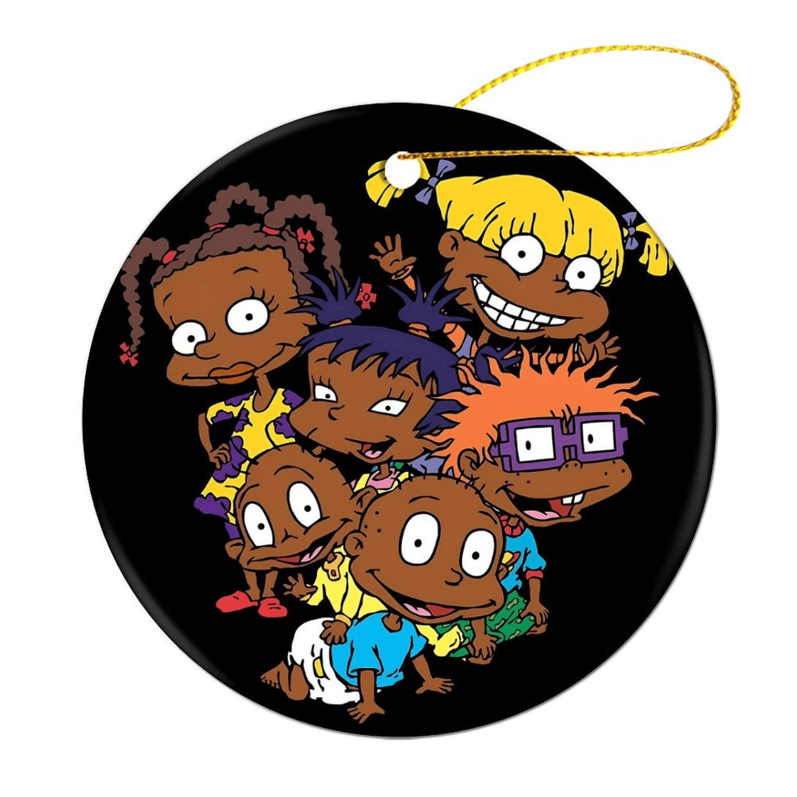 Characters Rugrats Round Christmas Tree Hanging Decor Ceramic Xmas ...