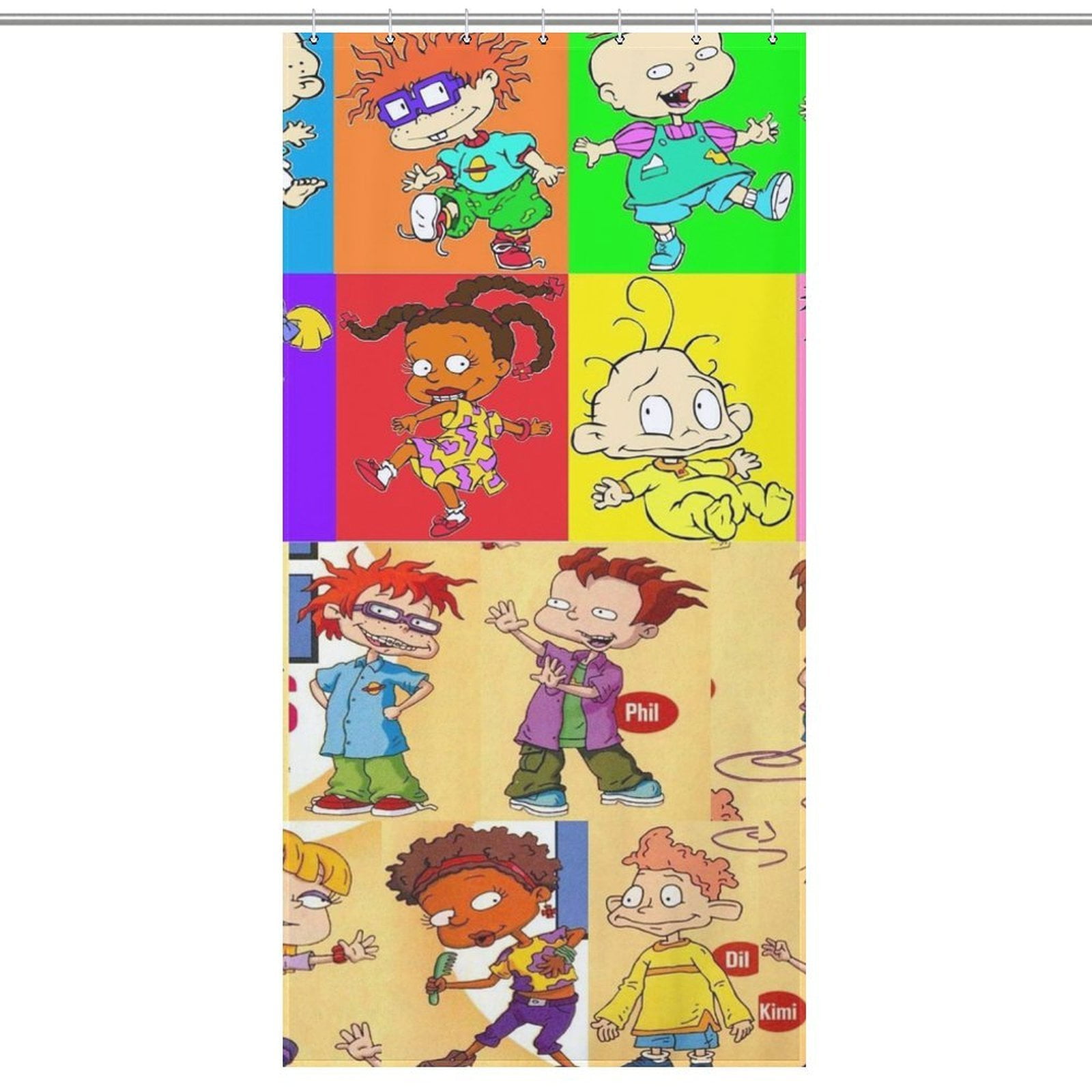 Characters Rugrats Shower Curtain Decor Bath Curtain Waterproof ...