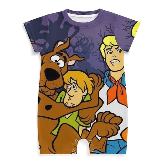 Characters Scooby Doo Baby One-Piece Rompers Summer Short Sleeve Outfit ...