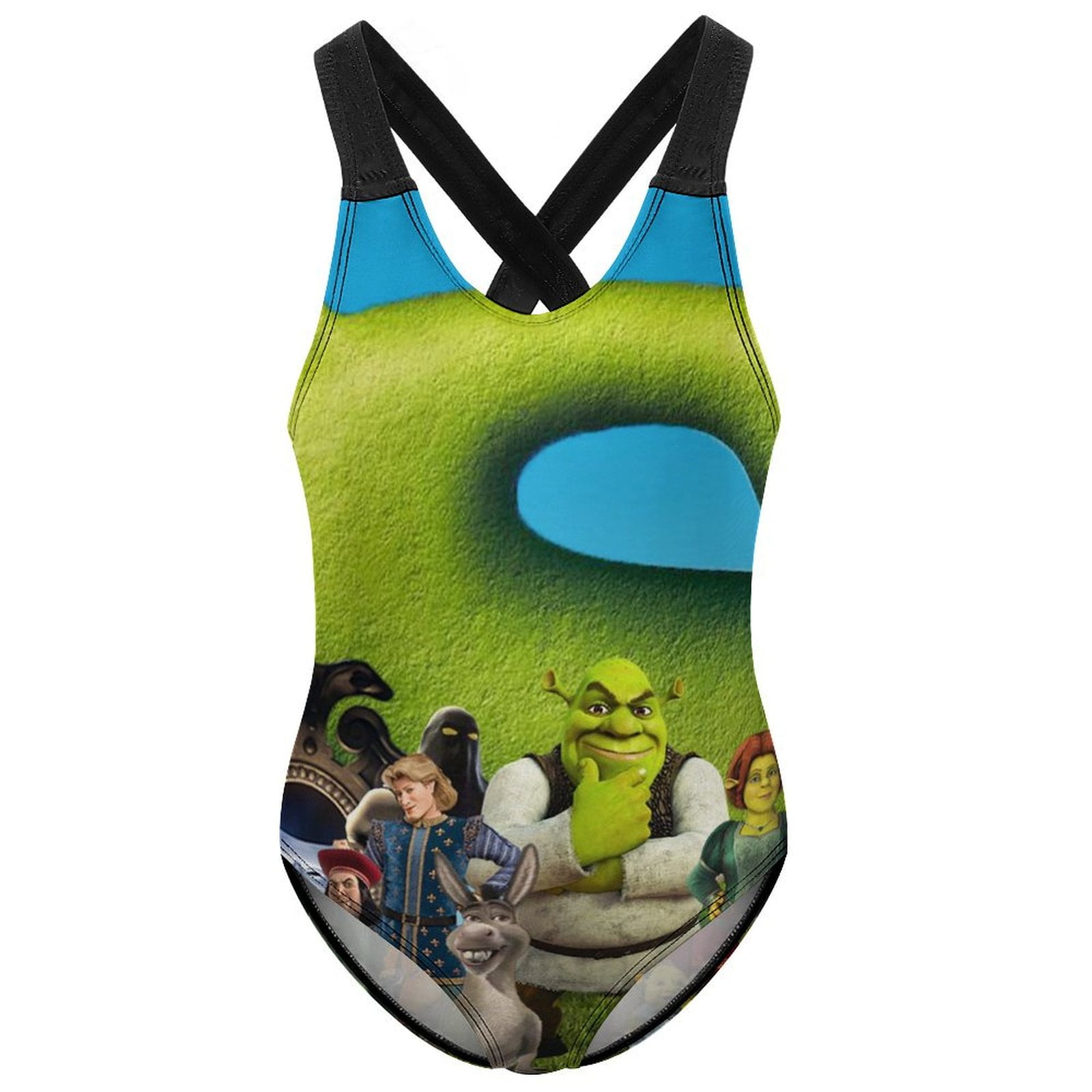 Characters Shrek Children's One-piece Swimsuit Summer Girl's Swimming ...