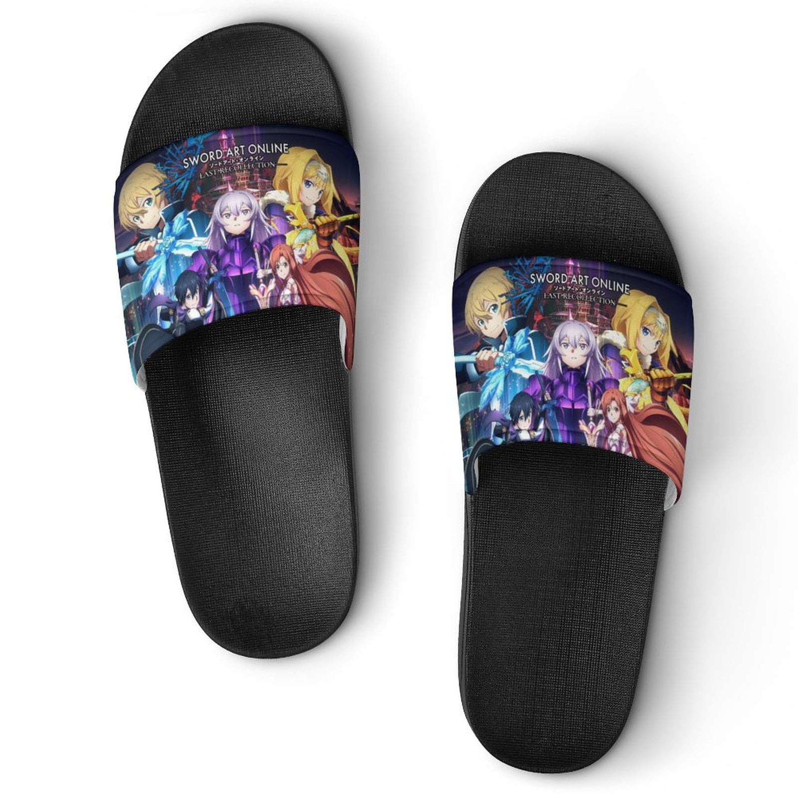 Characters Sword Art Online Unisex Slippers Summer Beach Slide Sandals Comfortable Home Slippers ...