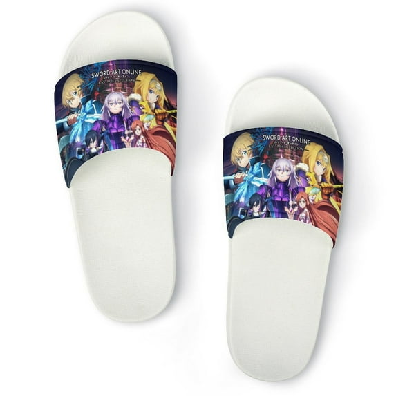 Characters Sword Art Online Unisex Slippers Summer Beach Slide Sandals Comfortable Home Slippers ...