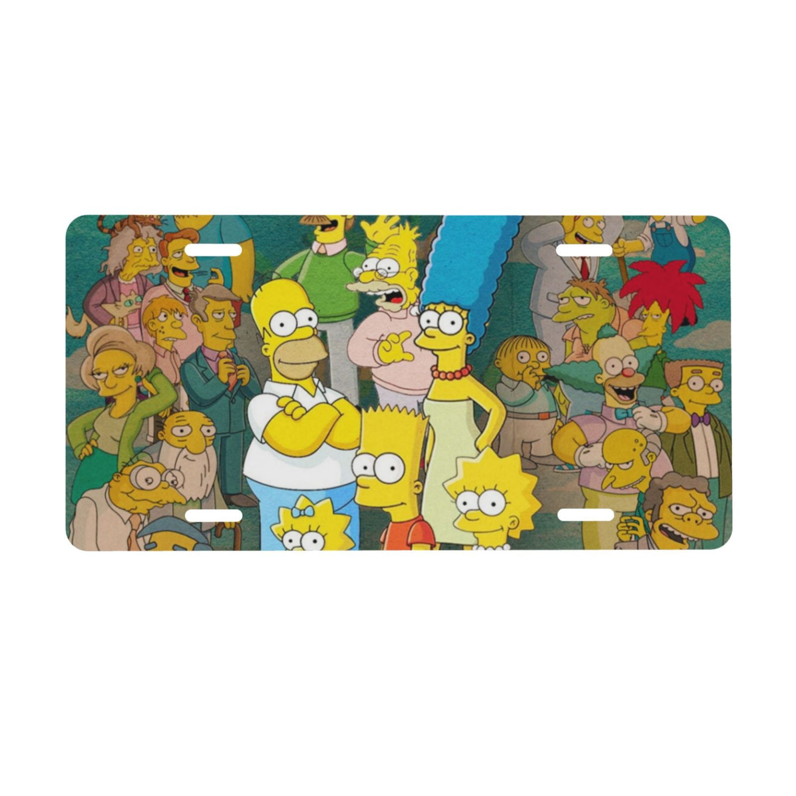 Characters The Simpsons License Plate Cover Vanity Tag Decorative ...