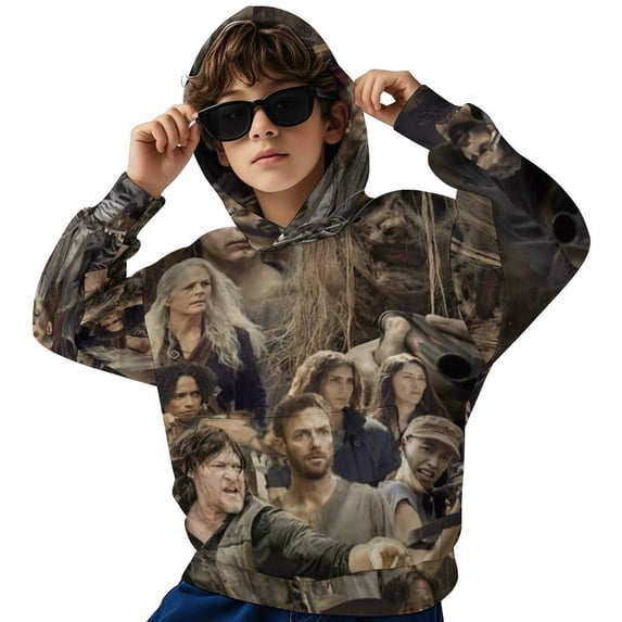 Characters The Walking Dead Children's Sweatshirt Hoodies Daily Kids ...