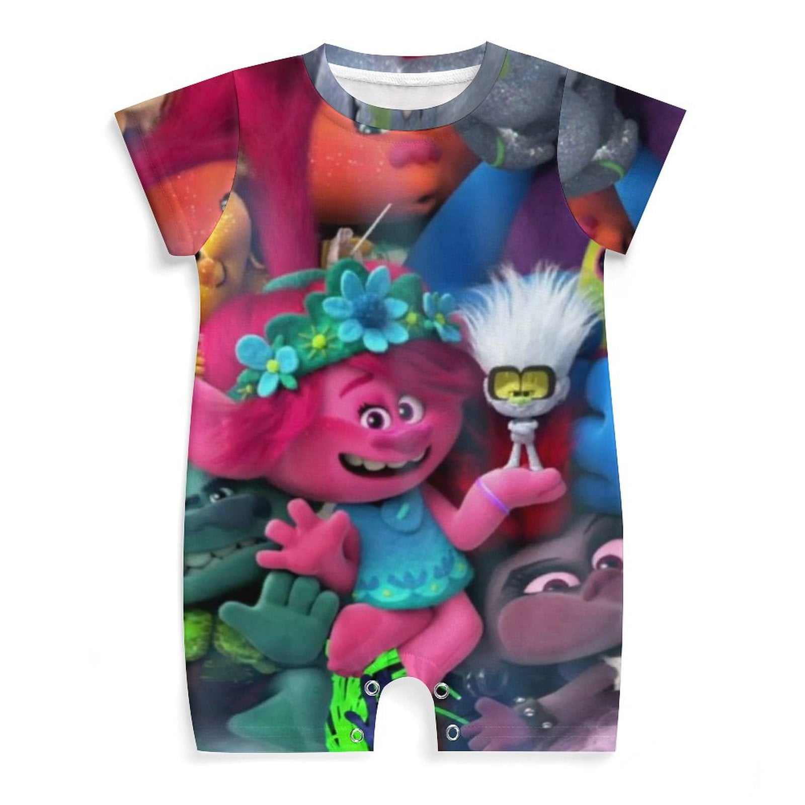 Characters Trolls World Tour Baby Romper Jumpsuit Summer Short Sleeve ...