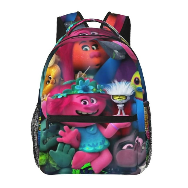 Characters Trolls World Tour Casual Backpack Laptop Daypack School Bag ...