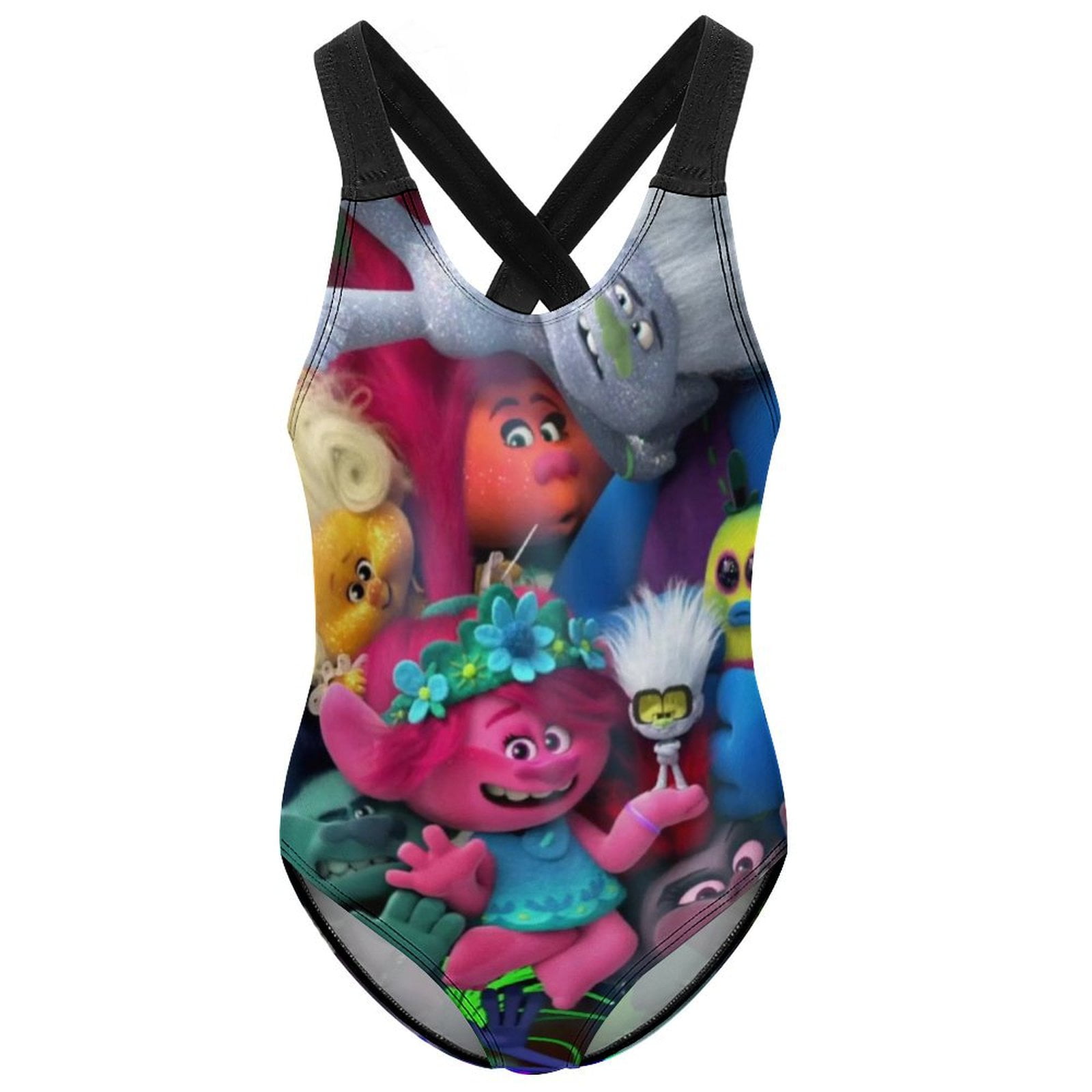 Characters Trolls World Tour Children's One-piece Swimsuit Summer Girl ...