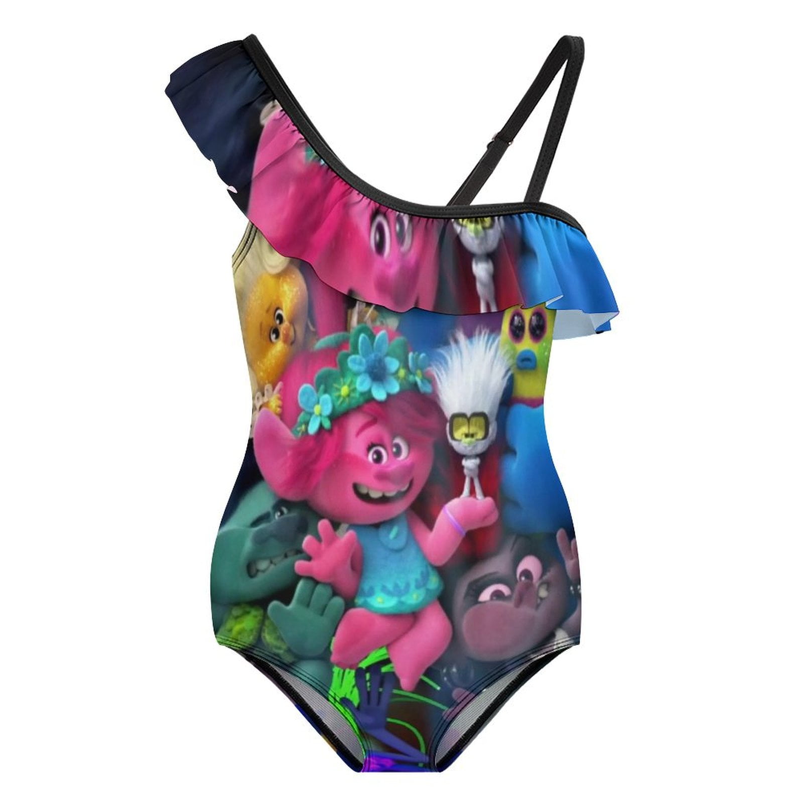 Characters Trolls World Tour Kids Swimsuit Swimwear Adjustable One ...