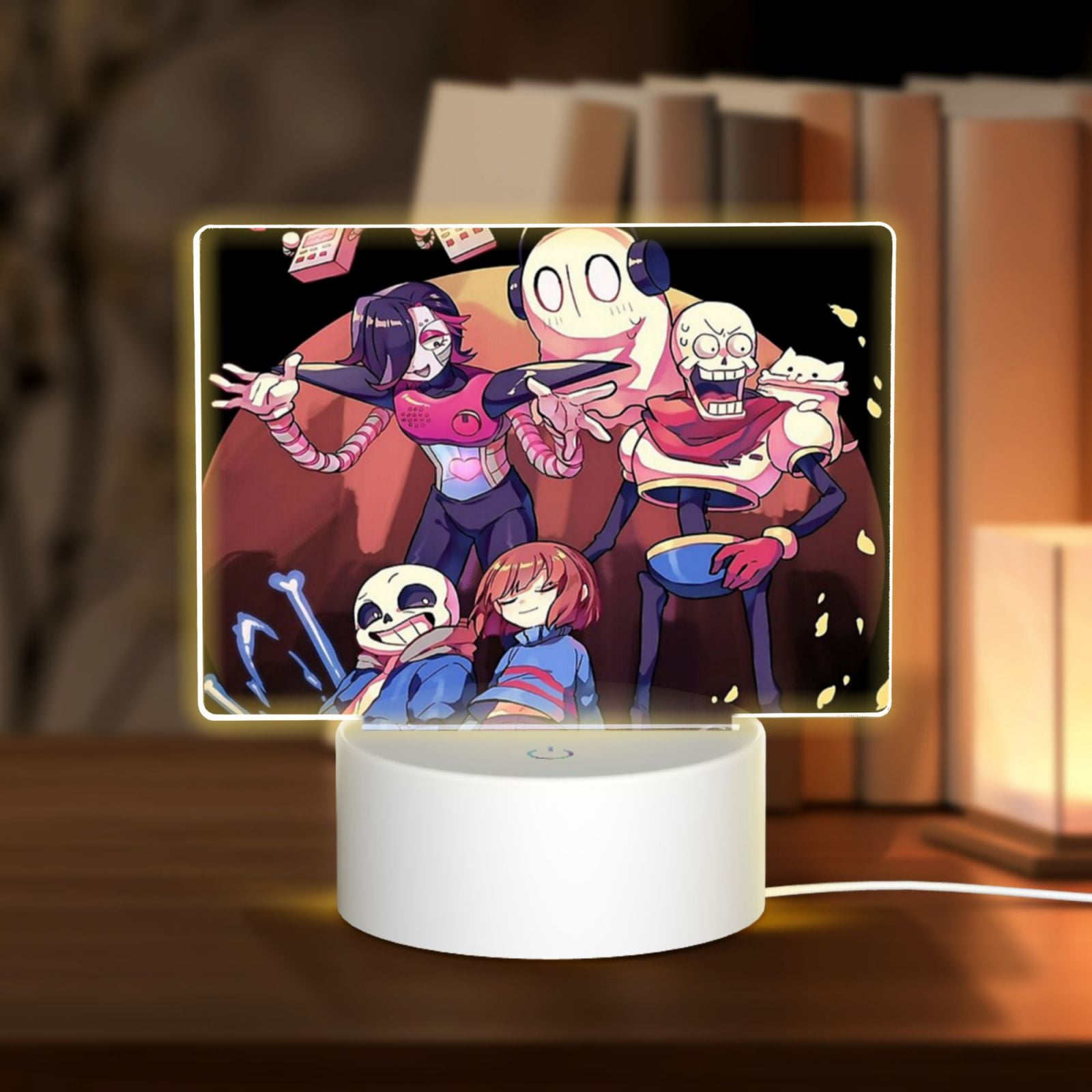 Characters Undertale Rectangular Acrylic Night Light USB Cable Lamp ...