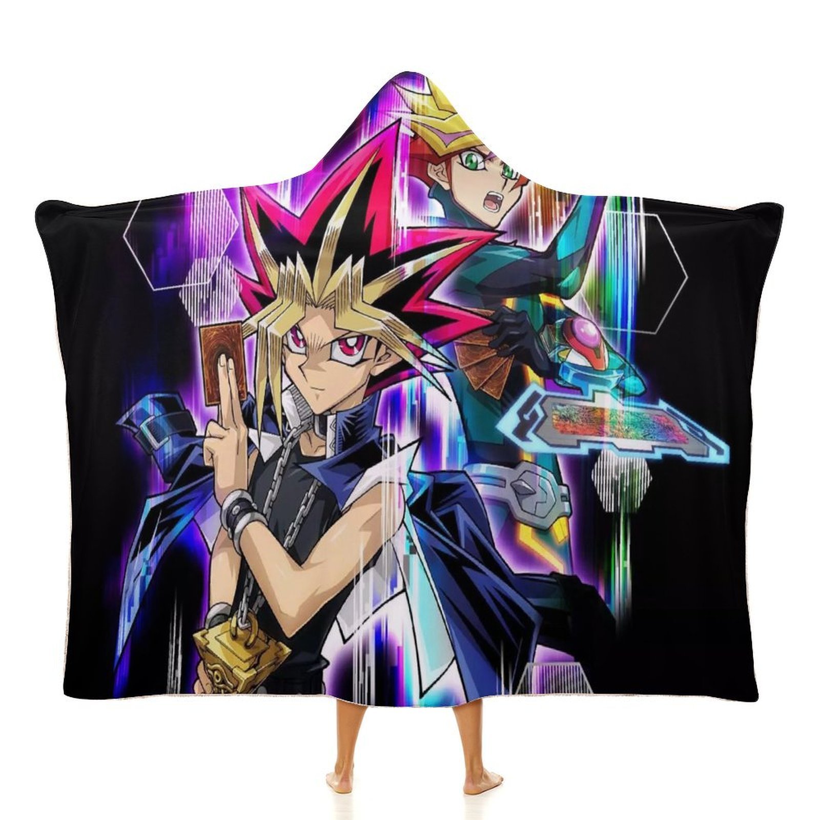 Characters Yu-Gi-Oh Hooded Blanket Soft Warm Cloak Wearable Blanket ...