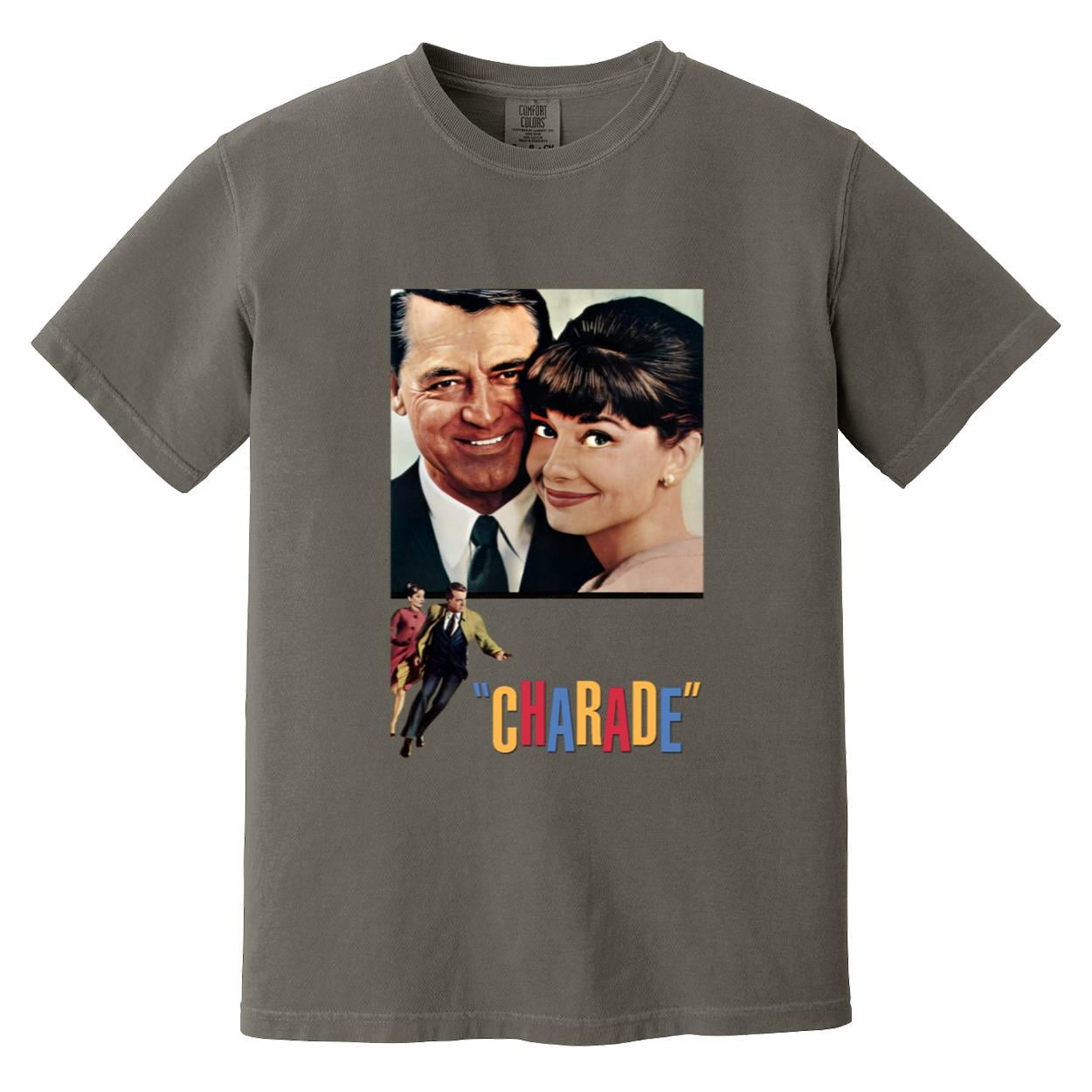 Charade Classic Vintage Movie Poster Tribute Art Comfort Color T-shirt, for men & women, up to ...