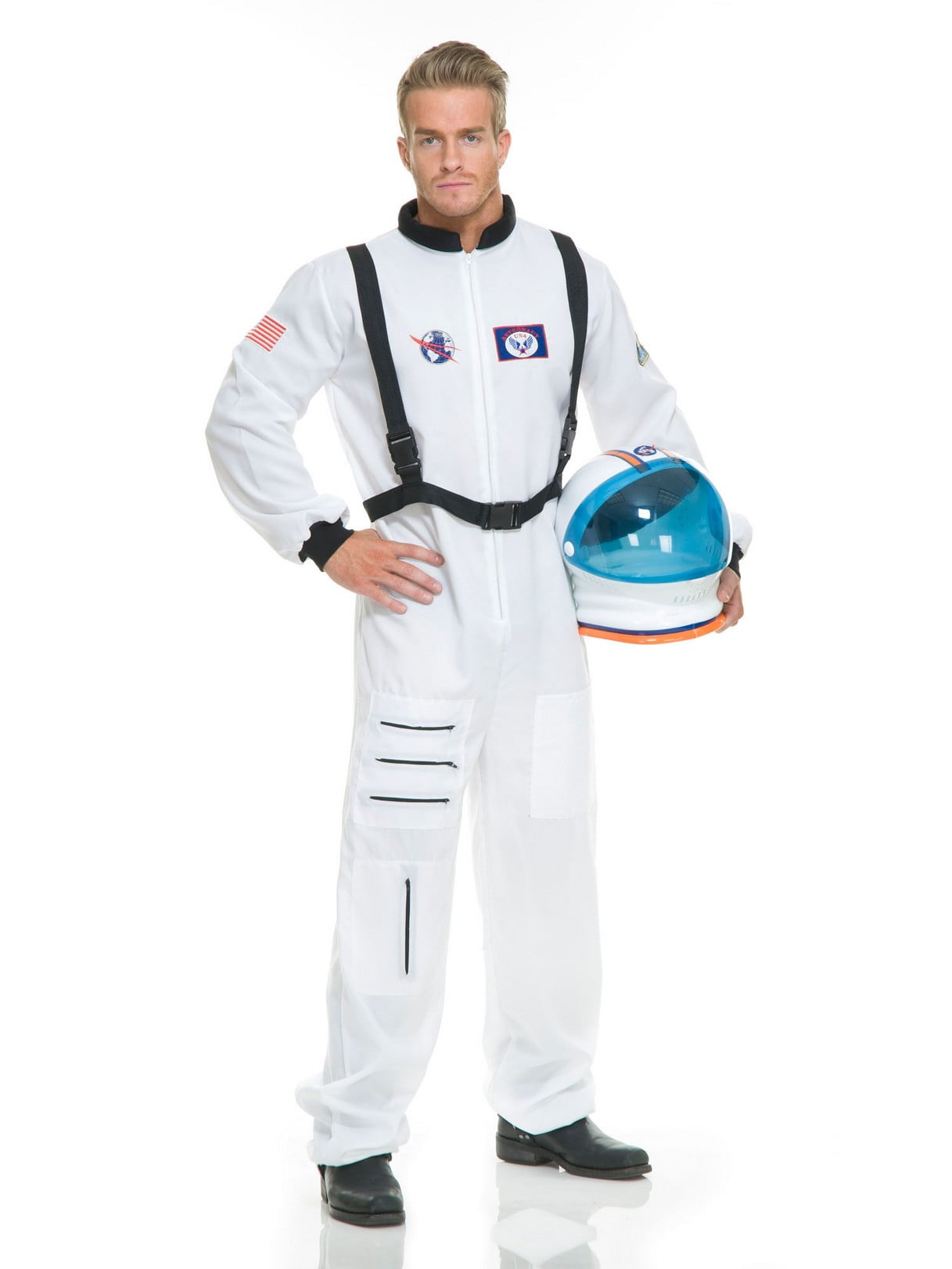 Adult Mens Womens White Astronaut Space Suit Costume Small 36-38 ...