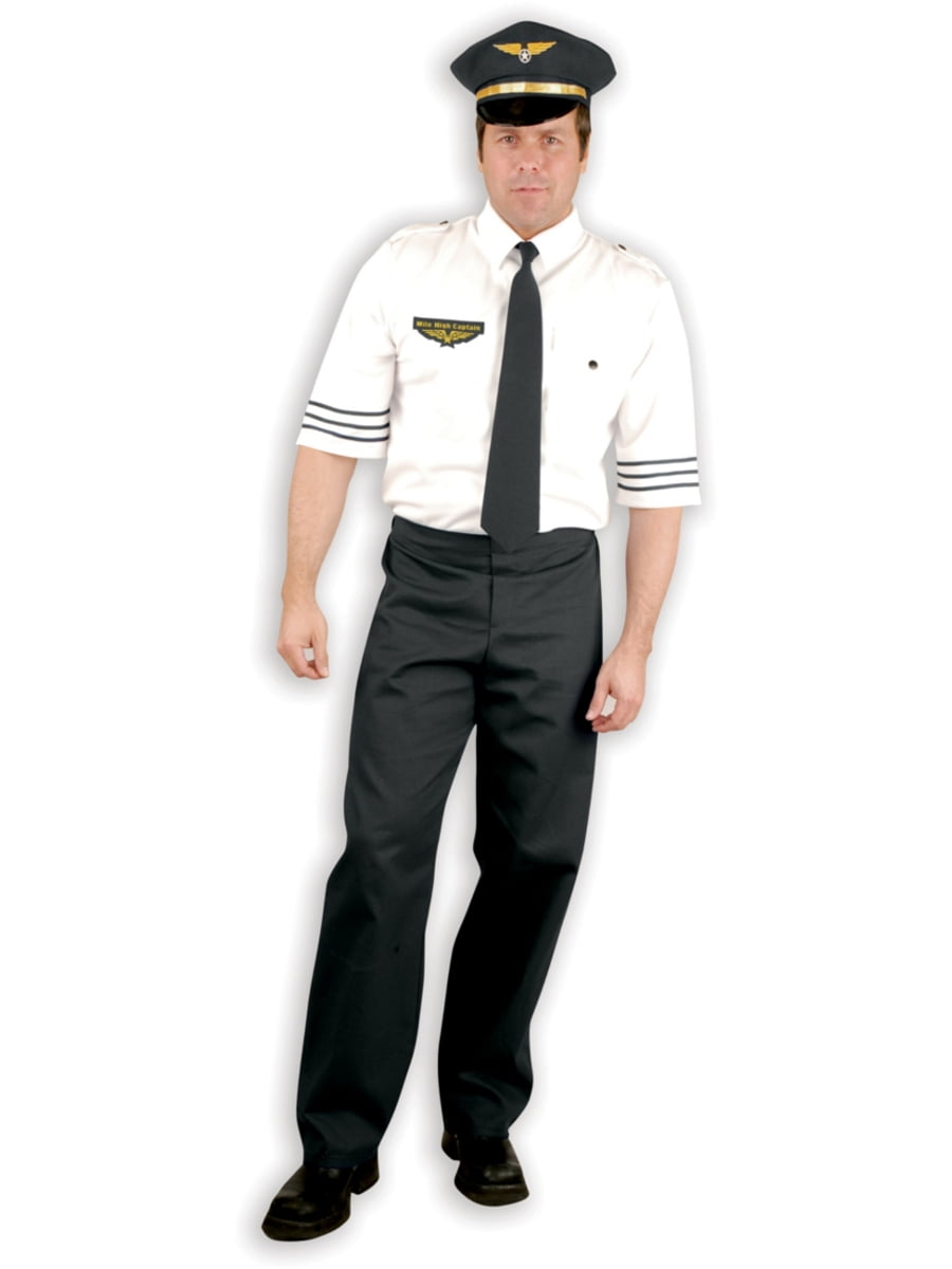 Charades Costumes Adult Men's Mile High Aviation Plane Pilot Captain ...