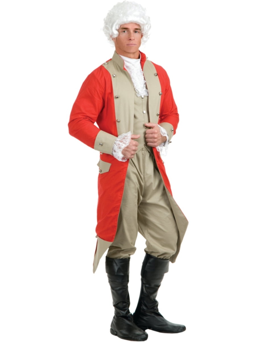 Adult X-Small 34-36 Colonial British Red Coat Soldier Costume - Walmart.com