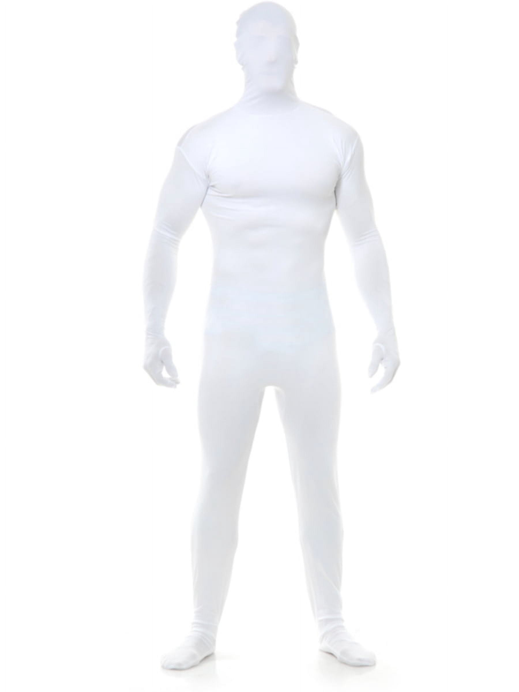 Charades Full Cosplay Halloween Bodysuit Costume for Adults, White Team ...