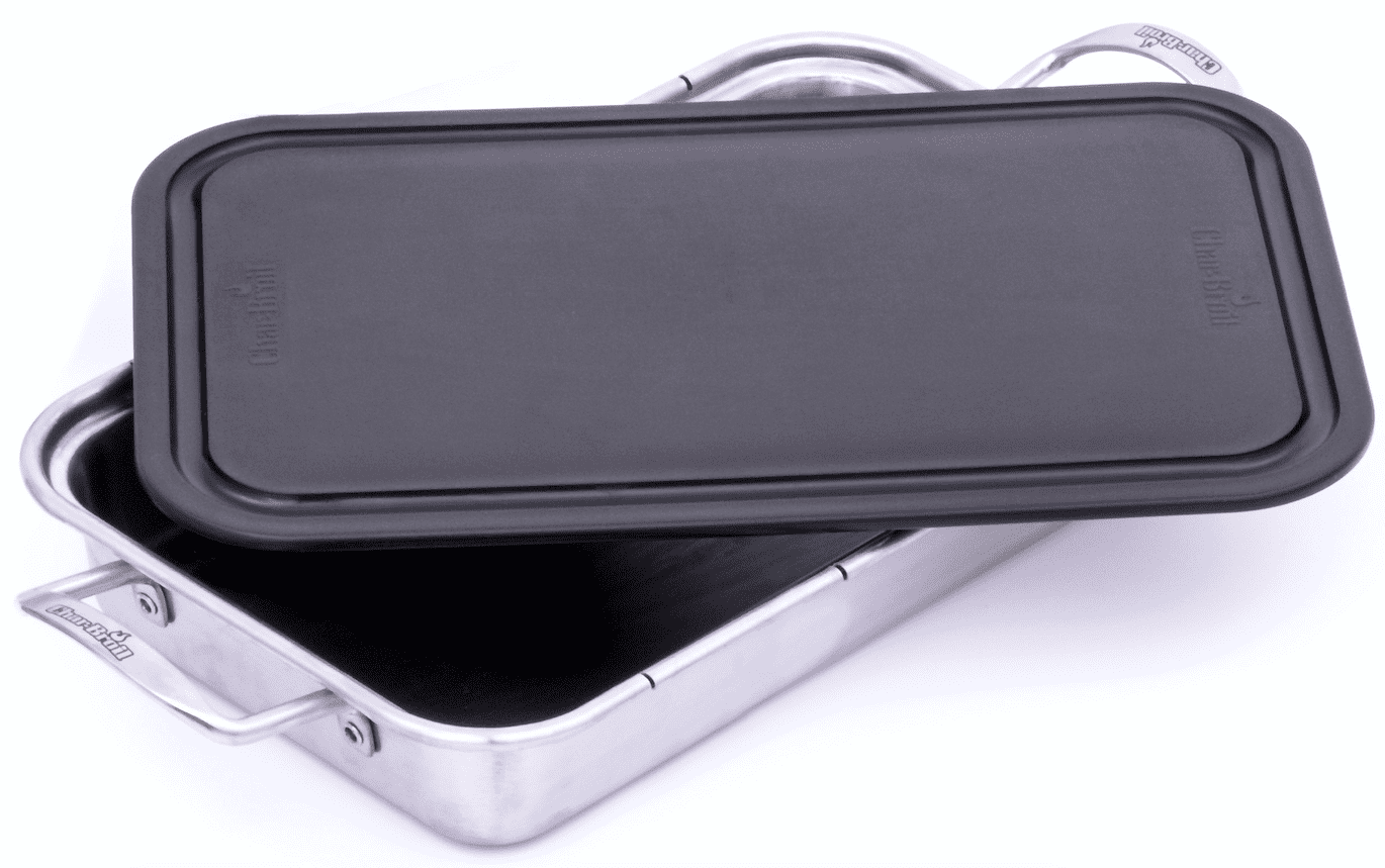 Charbroil Grill+ Roasting Dish And Cutting Board, Stainless Steel ...