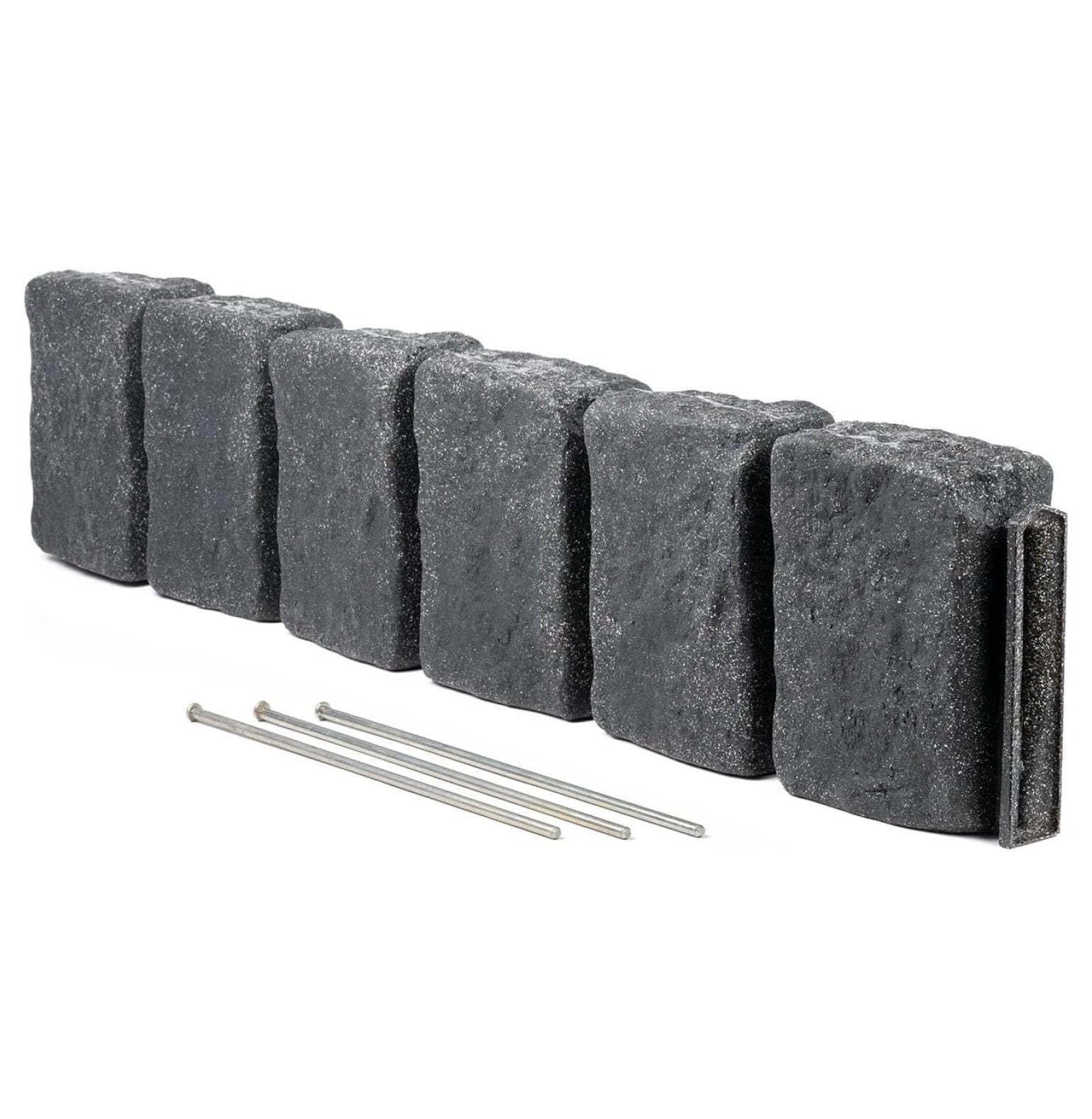 Charcoal BlockXL Garden Edging - 9.5 Inches Tall, Weedwacker Safe ...