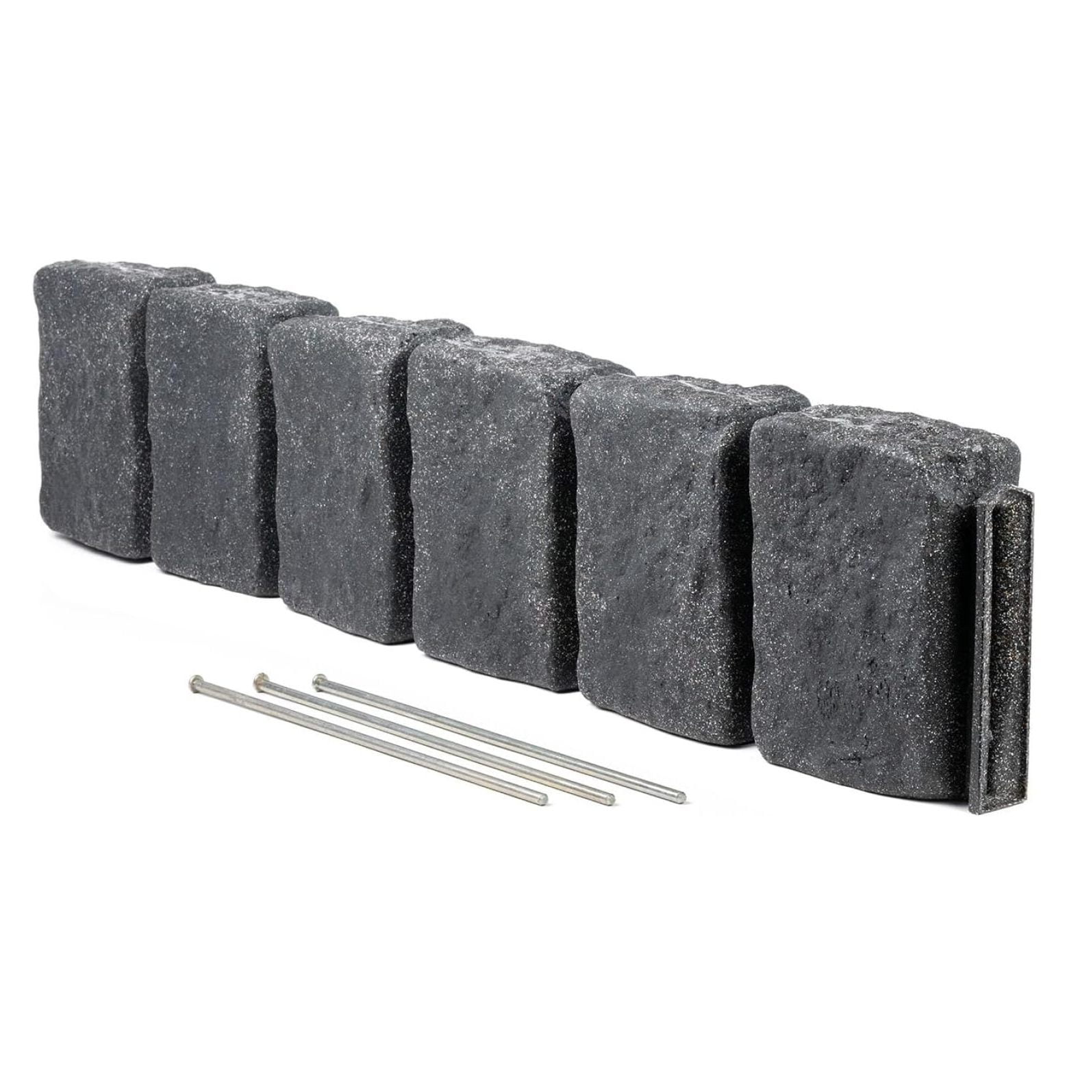Charcoal BlockXL lawn and garden landscape edging - 9.5" tall ...