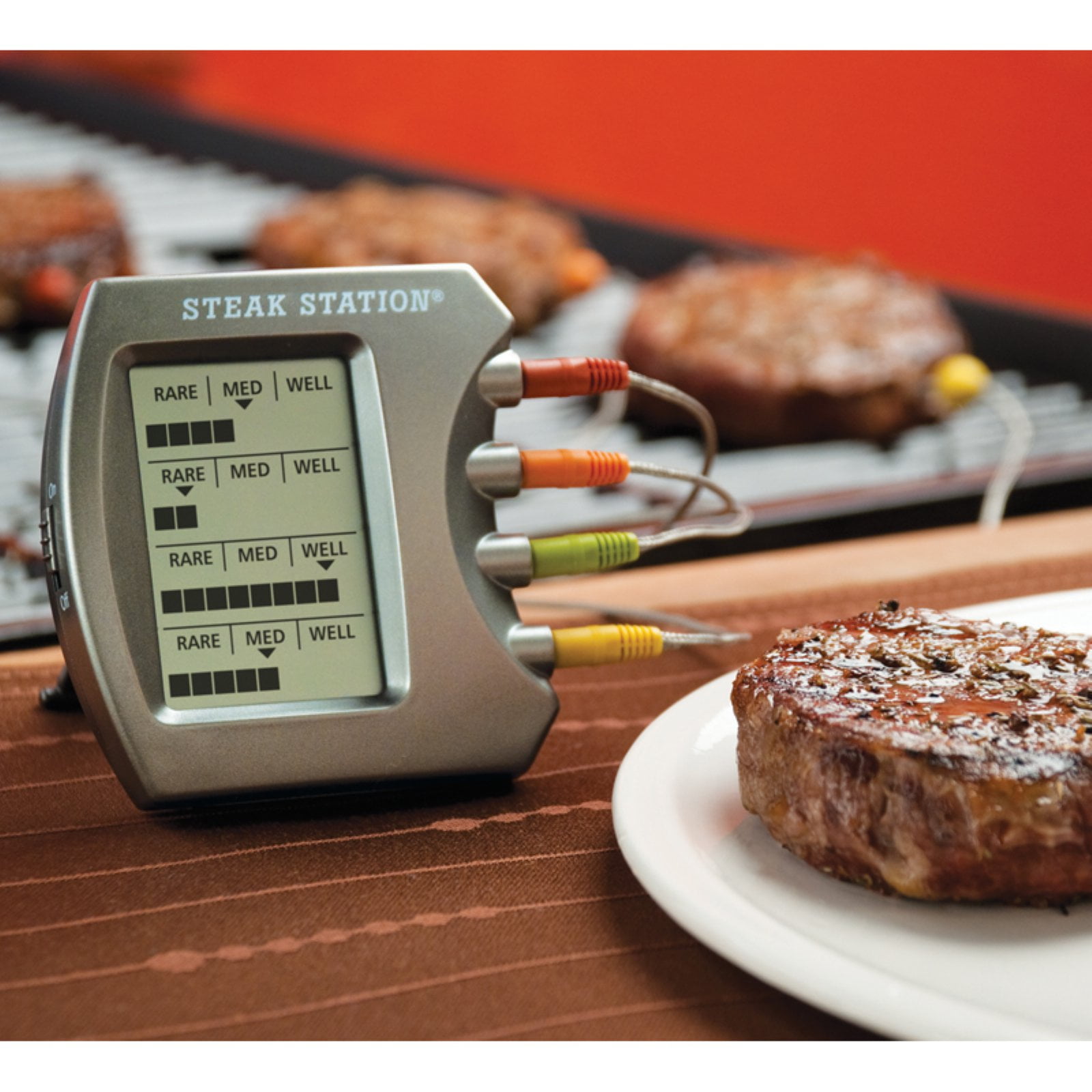 Charcoal Companion CC4073 Steak Station Thermometer - Walmart.com