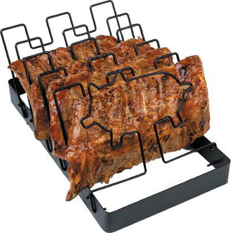 Charcoal Companion SpaceSaver Non-Stick Rib Rack - Walmart.com