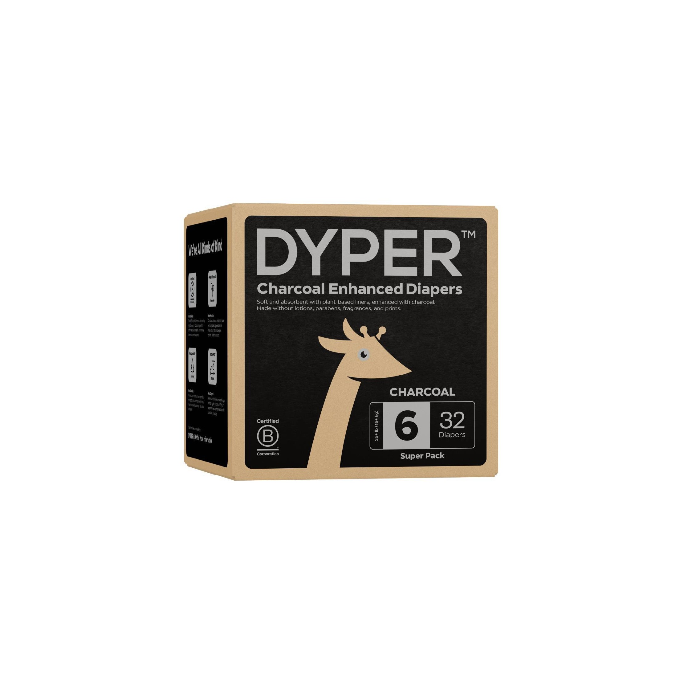 Charcoal Enhanced Disposable Diapers - Size 6 - 32ct - Walmart.com