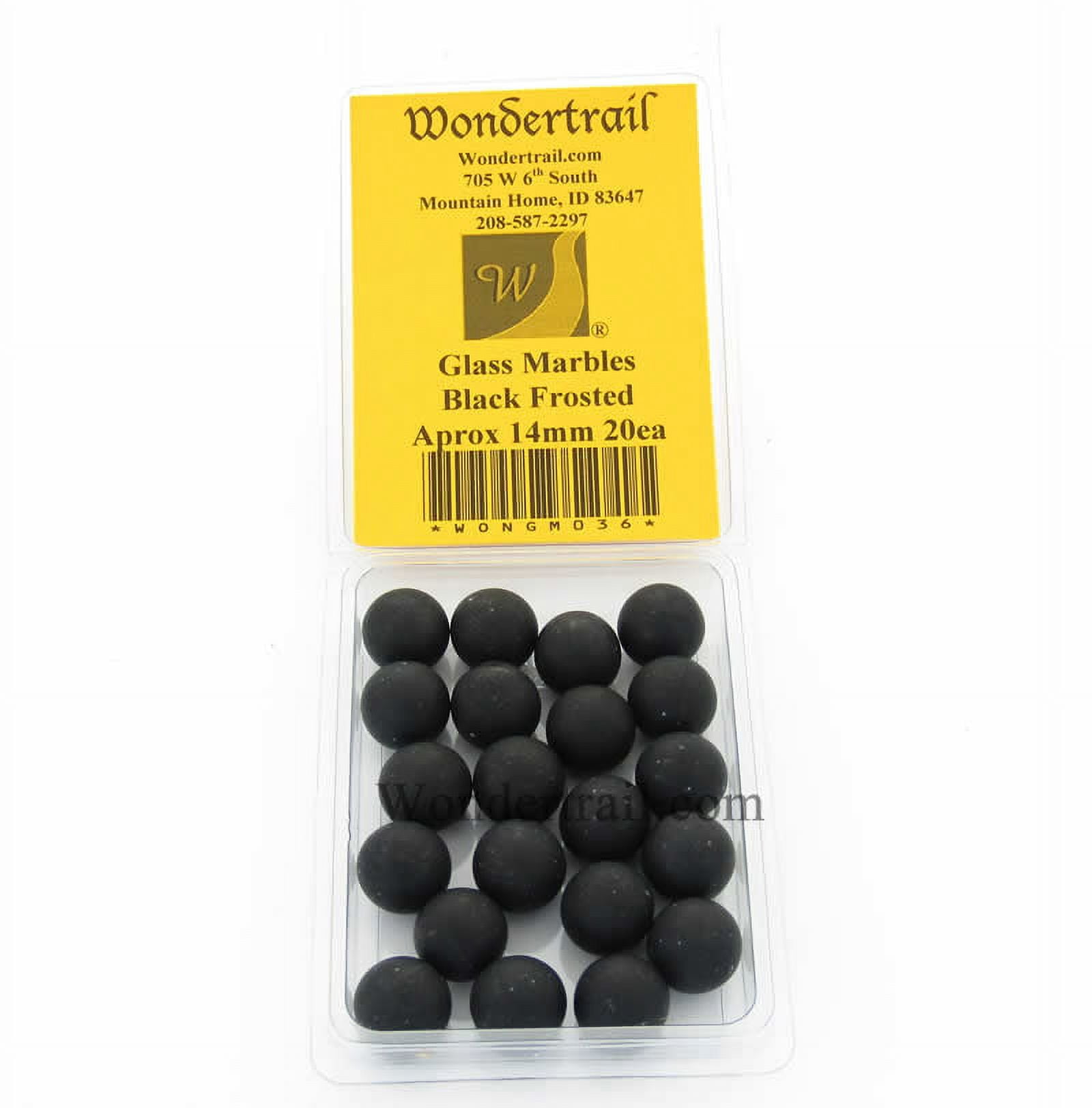 Charcoal Frosted Marbles 14mm Glass Marbles Pack of 20 Wondertrail ...