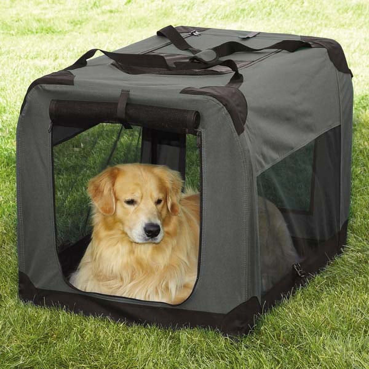 Charcoal Grey Dog Crates Collapsible Travel Mesh Window Panels (Large ...