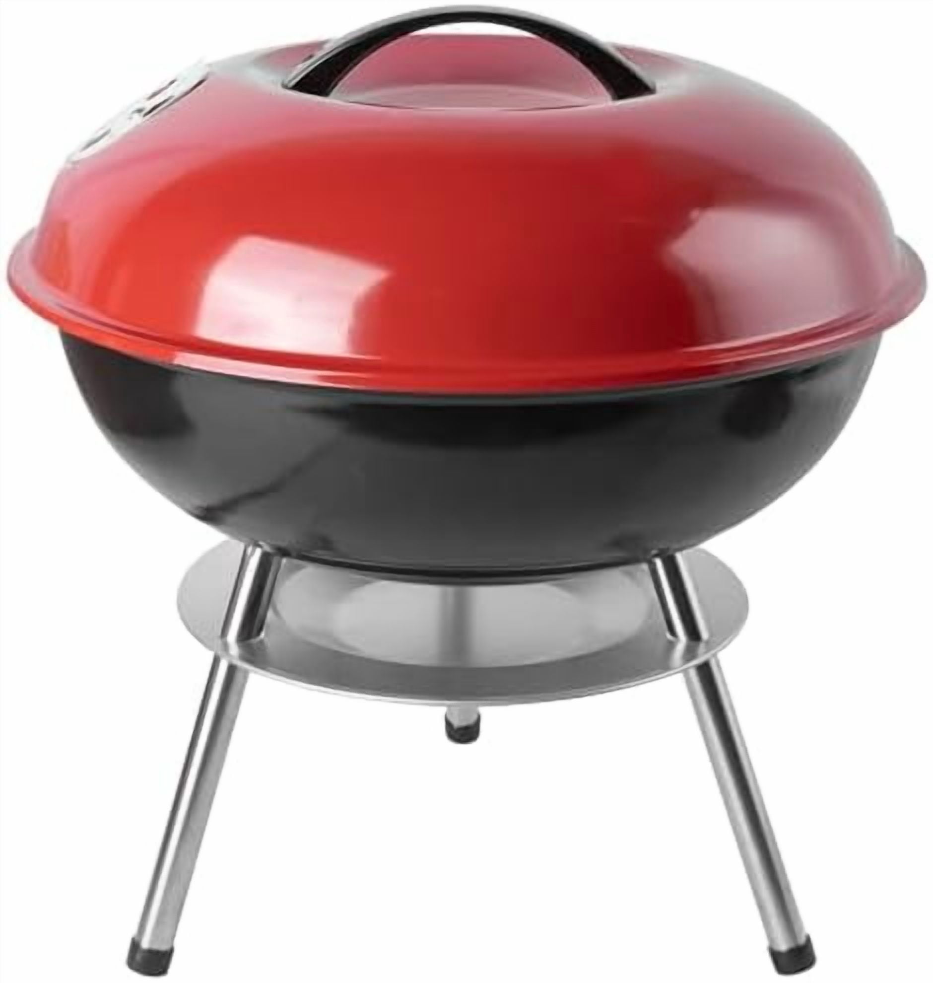 Charcoal Grill: Kettle Grill - 14 "portable outdoor grill with 3-point ...