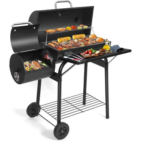 Charcoal Grill Offset Smoker: Charcoal Barbecue Grills with Spacious ...