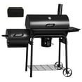 Charcoal Grill Outdoor Bbq Grill With Side Oven And Thermometer Barbecue Grill Offset Smoker With
