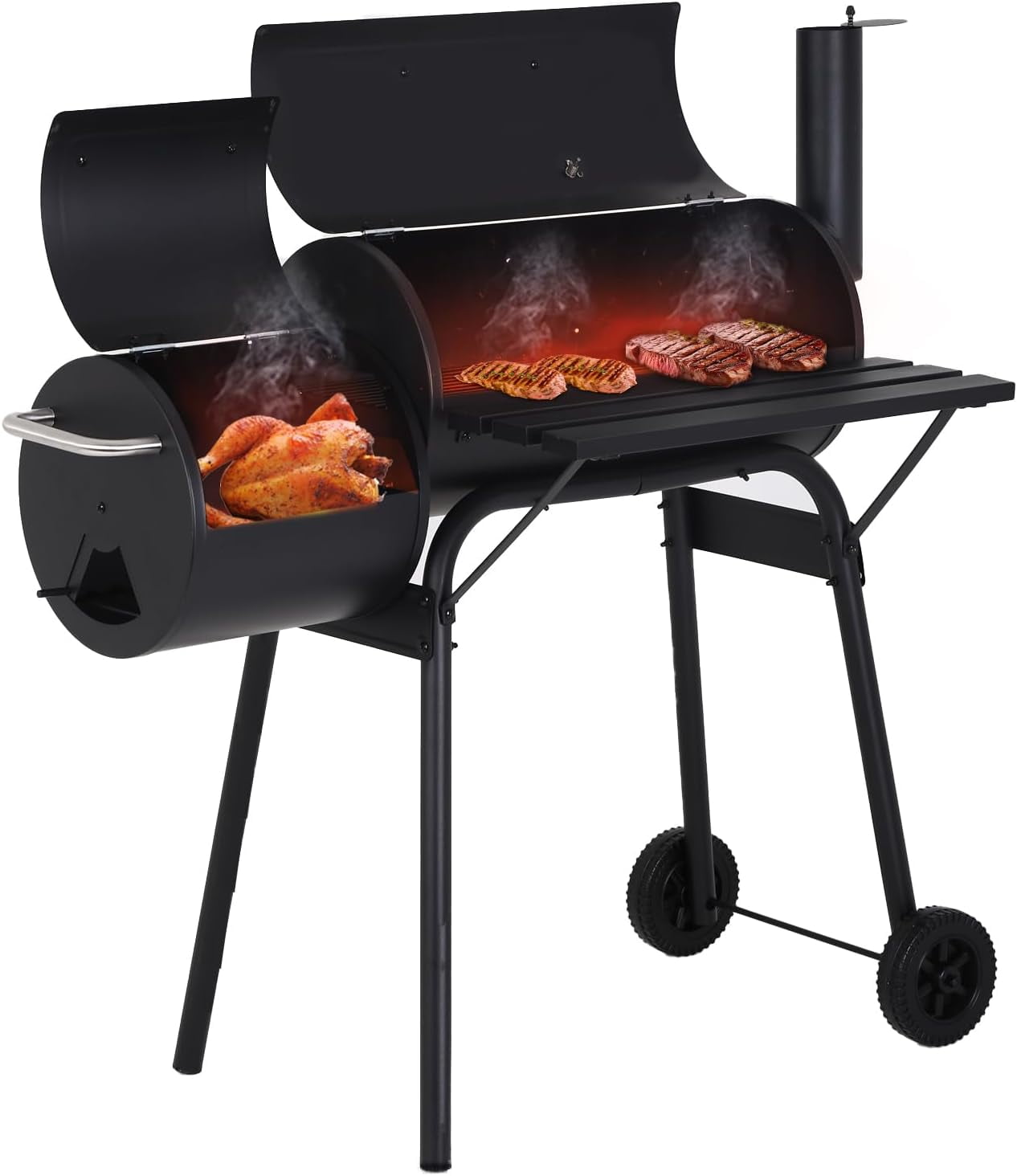 Charcoal Grills 43-inch Outdoor Grill,Multiple People BBQ Grill with ...