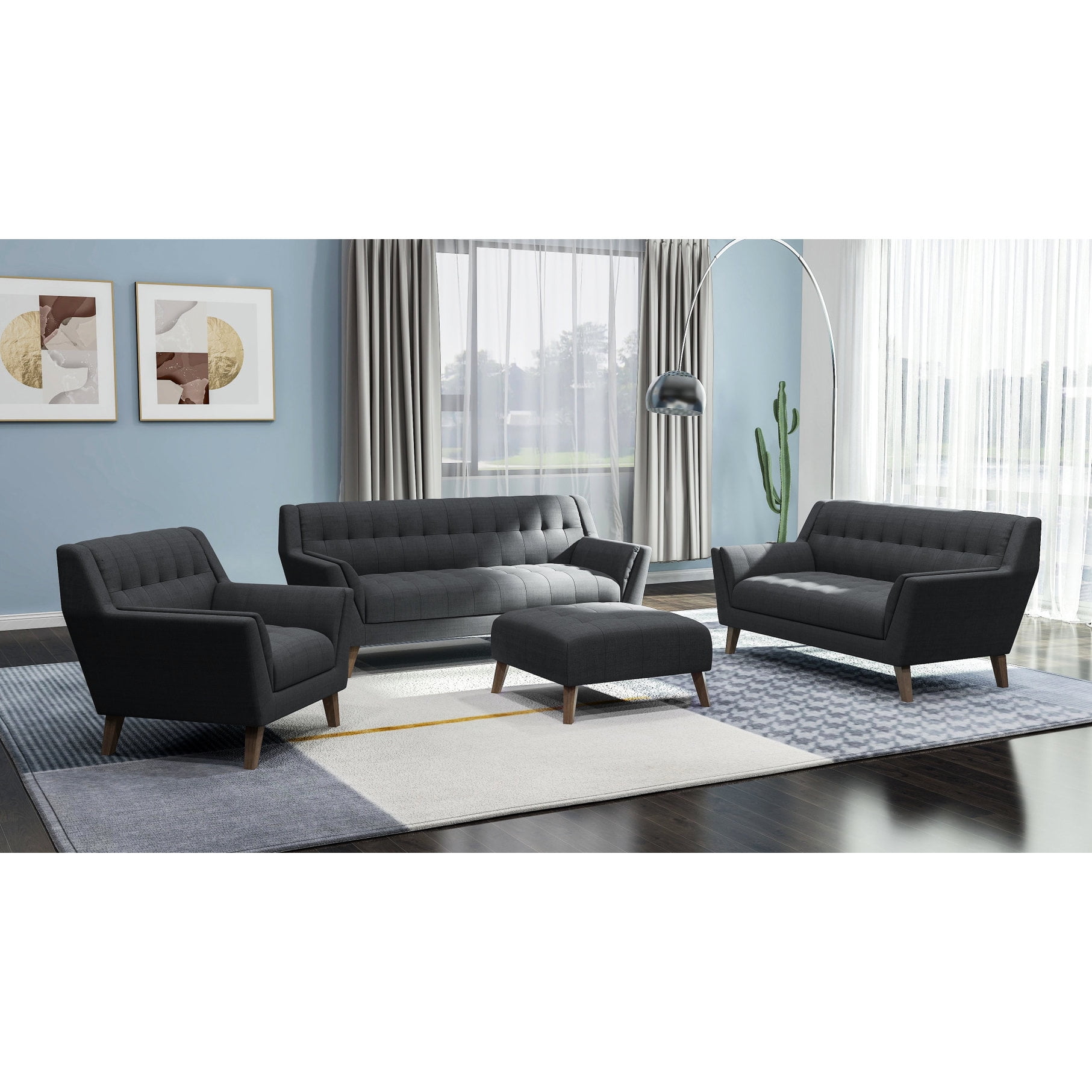 Charcoal Pebble Gray Accent Chair | Ideal for Home Interior ...
