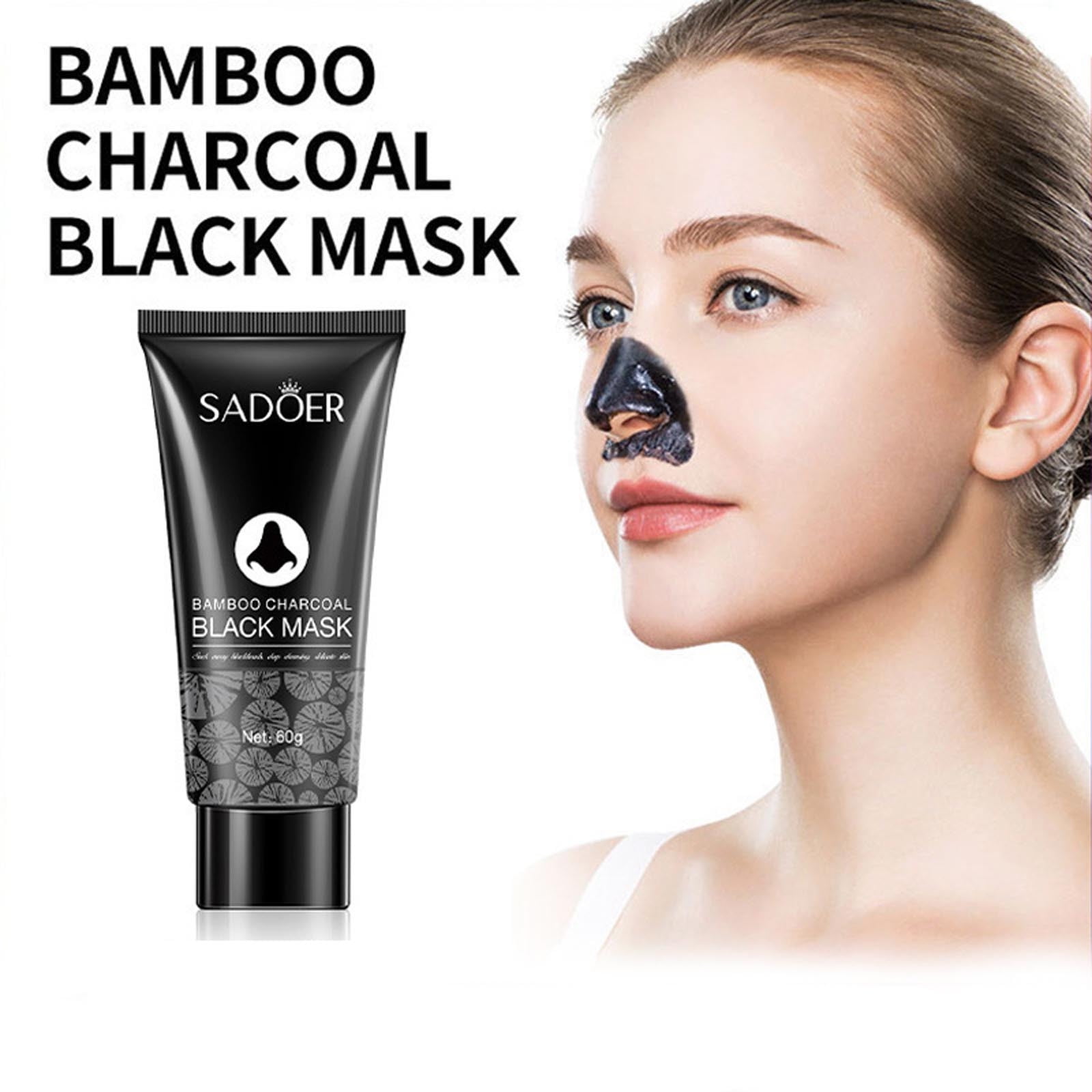 Charcoal Peel Off Face Mask with Brush | Deep Pore Cleansing Facial ...