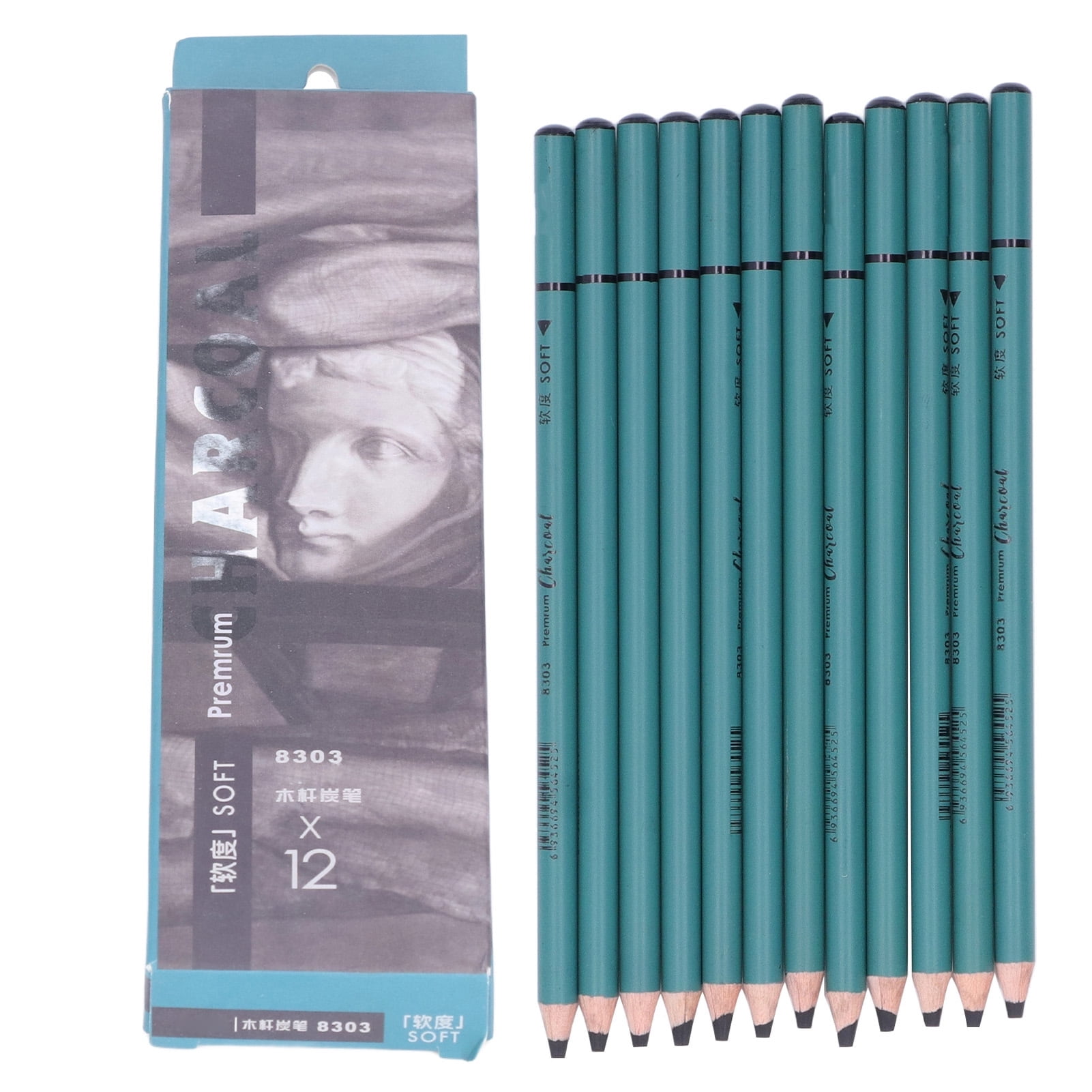 Charcoal Pencils Professional Drawing Set Flexible Write Smoothly Easy ...