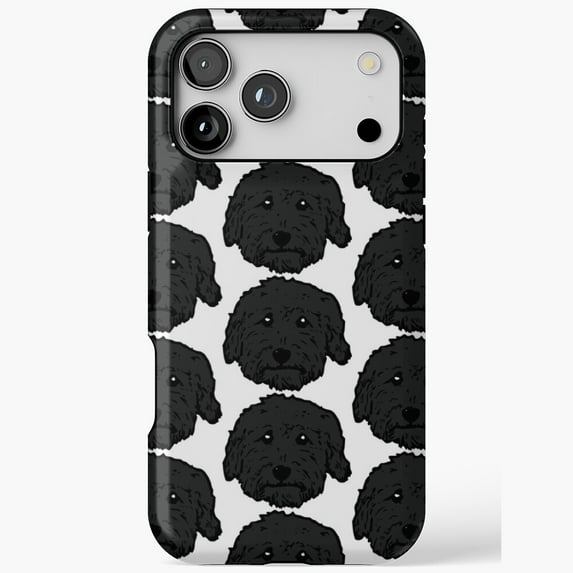 Charcoal Poodle Teddy Dog Cartoon Cute Artwork Protective and ...