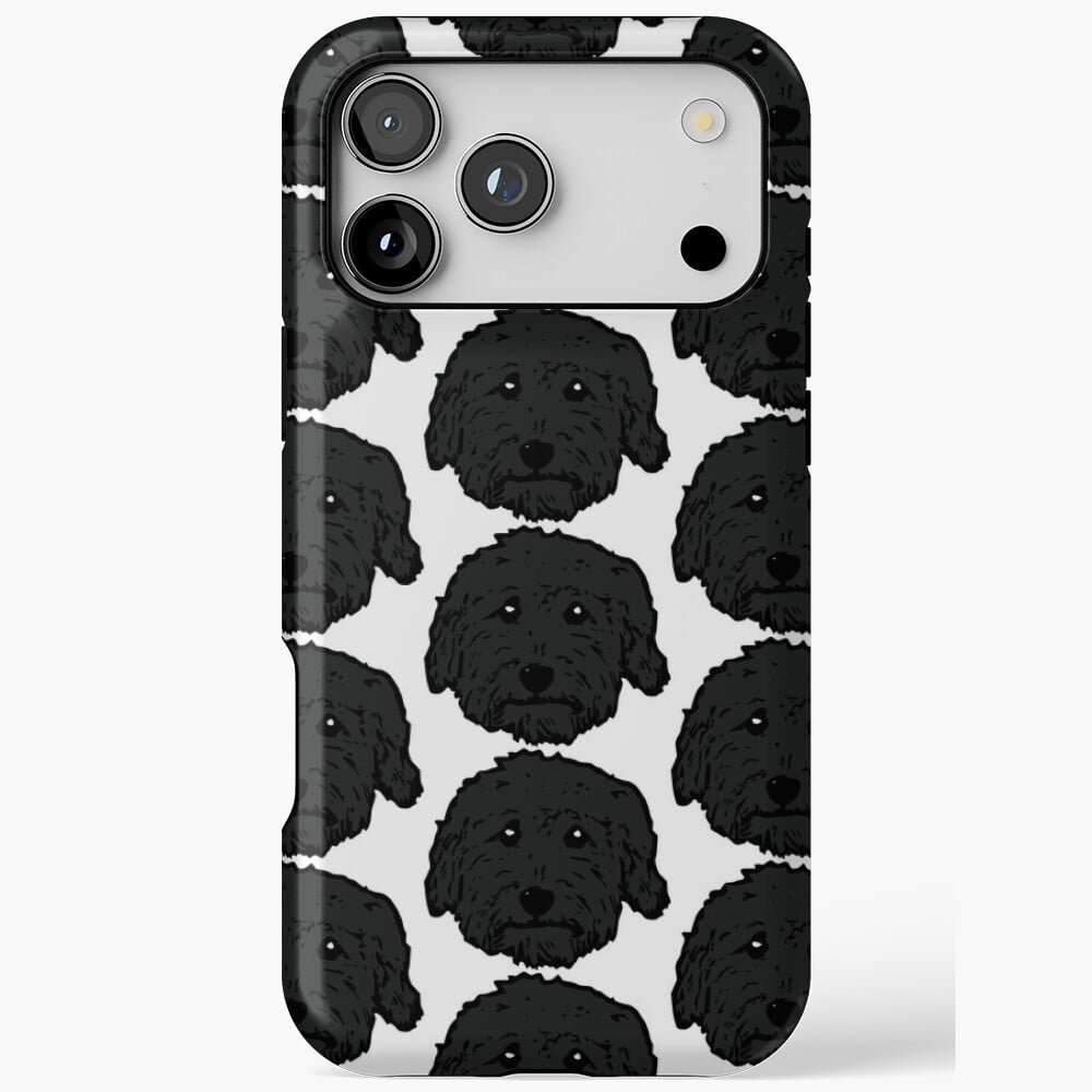 Charcoal Poodle Teddy Dog Cartoon Phone Case Cover Compatible for ...