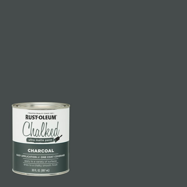 Charcoal, Rust-Oleum Chalked Ultra Matte Paint, Quart - Walmart.com