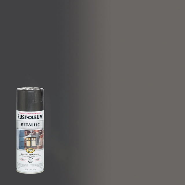 Charcoal, Rust-Oleum Stops Rust Metallic Protective Enamel Spray Paint ...