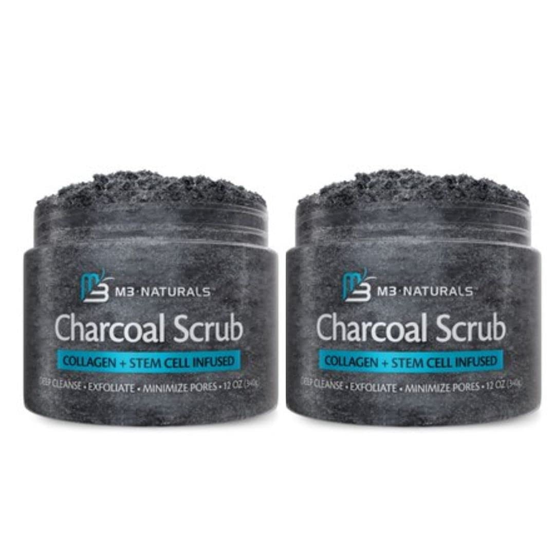 Charcoal Scrub Face Foot & Body Exfoliator Infused with Collagen and ...