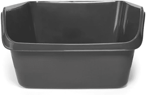 Charcoal Shatter Shield High-Back Cat Litter Box 24" L X 18" W X 10" H ...