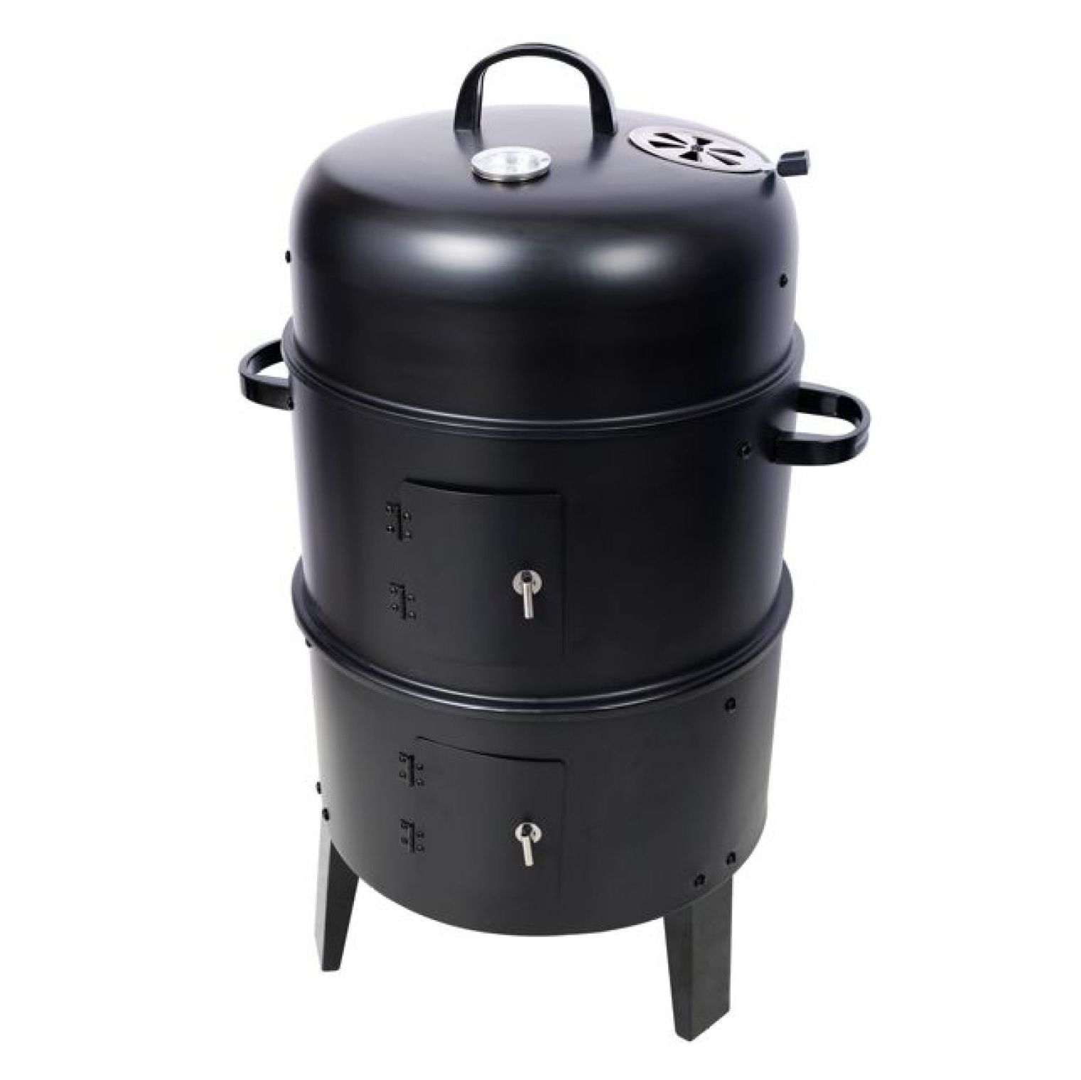 Charcoal Smoker Grill 16 Inch - Vertical Wood Smoker for Outdoor ...