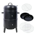 Charcoal Smoker Grill Wood Smoker Grills Outdoor Cooking 16 Inch ...